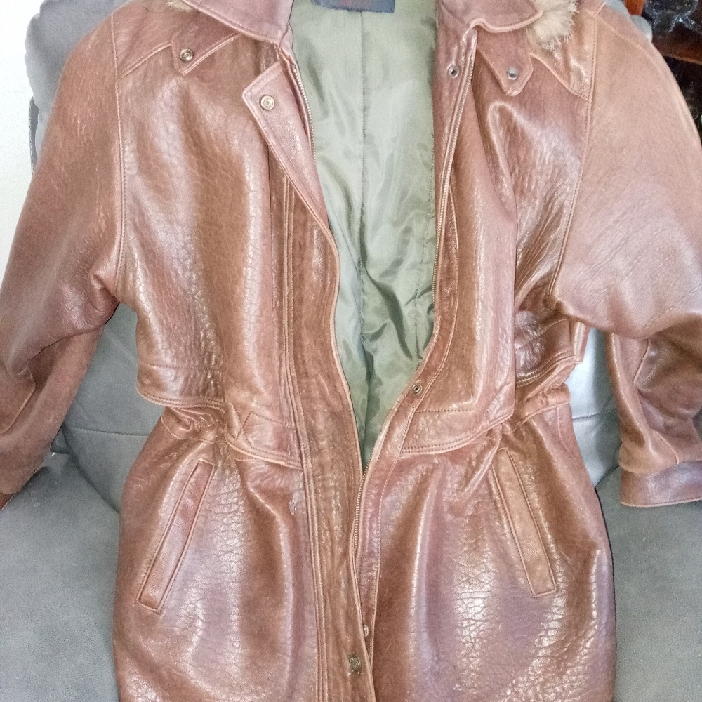 Womens Reed Vintage Leather Jacket - Gem